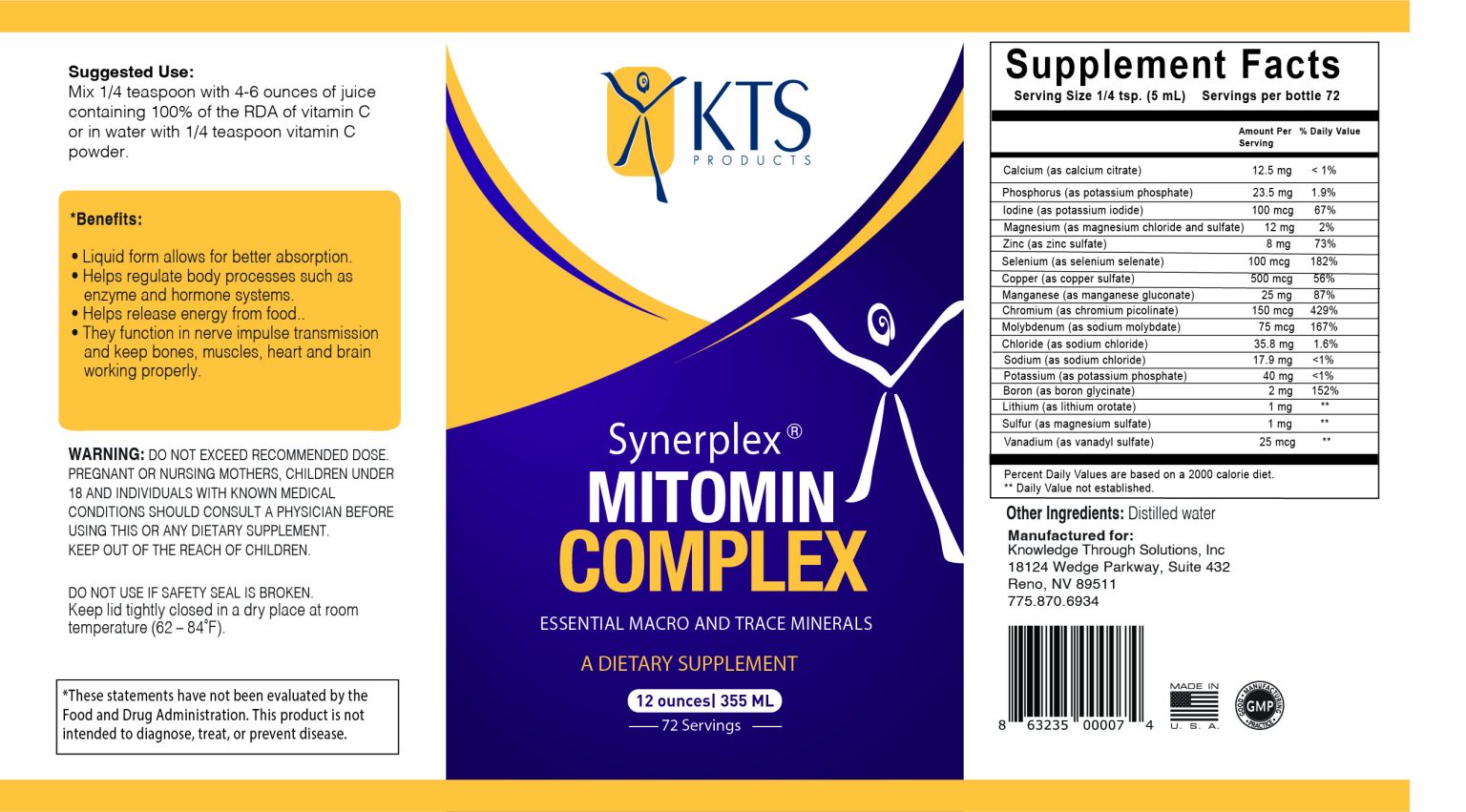 Synerplex MitoMin Complex - Knowledge Through Solutions